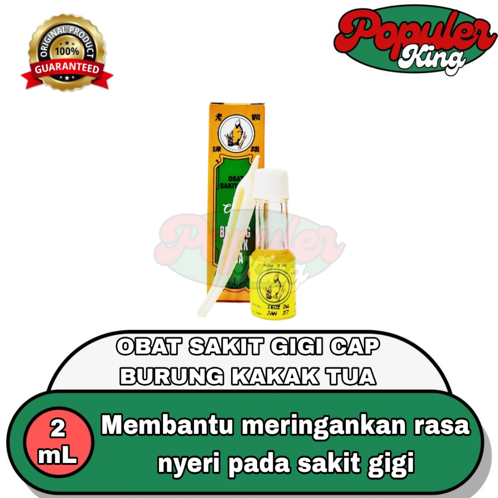 Jual Obat Sakit Gigi Cap Burung Kakak Tua 2mL | Shopee Indonesia