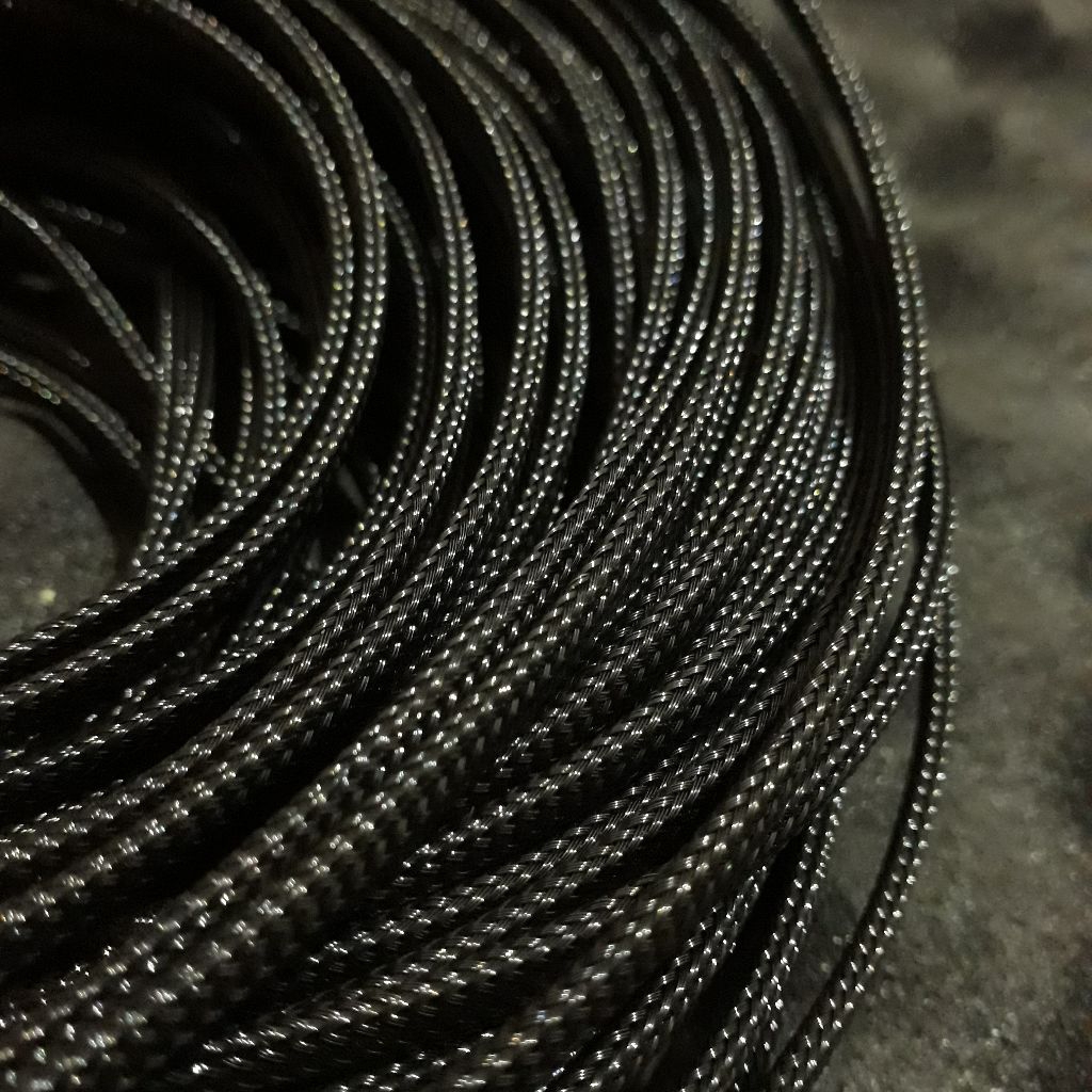 Jual Braided Cable Sleeve 4mm Black - Pembungkus Kabel - Snake Skin ...