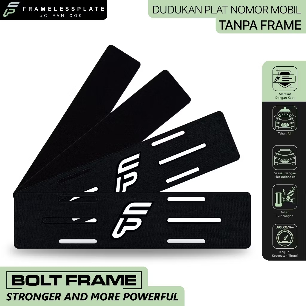 Jual Framelessplate Bolt Frame Dudukan Plat Nomor Mobil (Clean Look ...