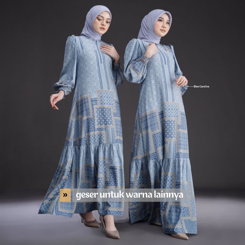 Jual DR203| WYNNA / HYMMA / MARETHA DRESS by Nadheera Luxury [ NEW - ND Pattern Series ] Midi ...