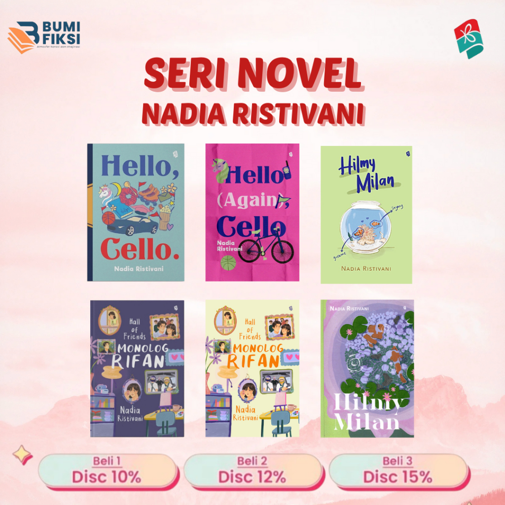 Jual [Promo] Seri Buku Novel Karya Nadia Ristivani : Hello, Cello ...