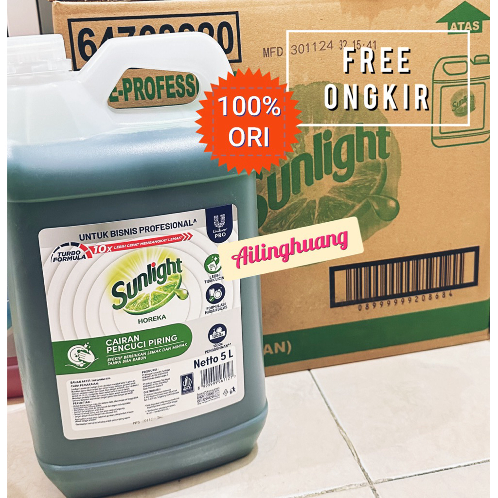 Jual 1Dus isi 3jr Sunlight 5Liter / Sunlight 5Liter 3jerigen/ Sunlight ...