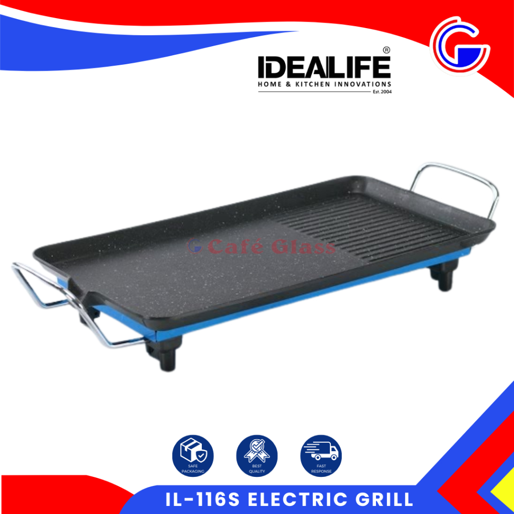 Jual GRILL LISTRIK IL-116S IDEALIFE | ALAT PEMANGGANG DAGING PERSEGI ...