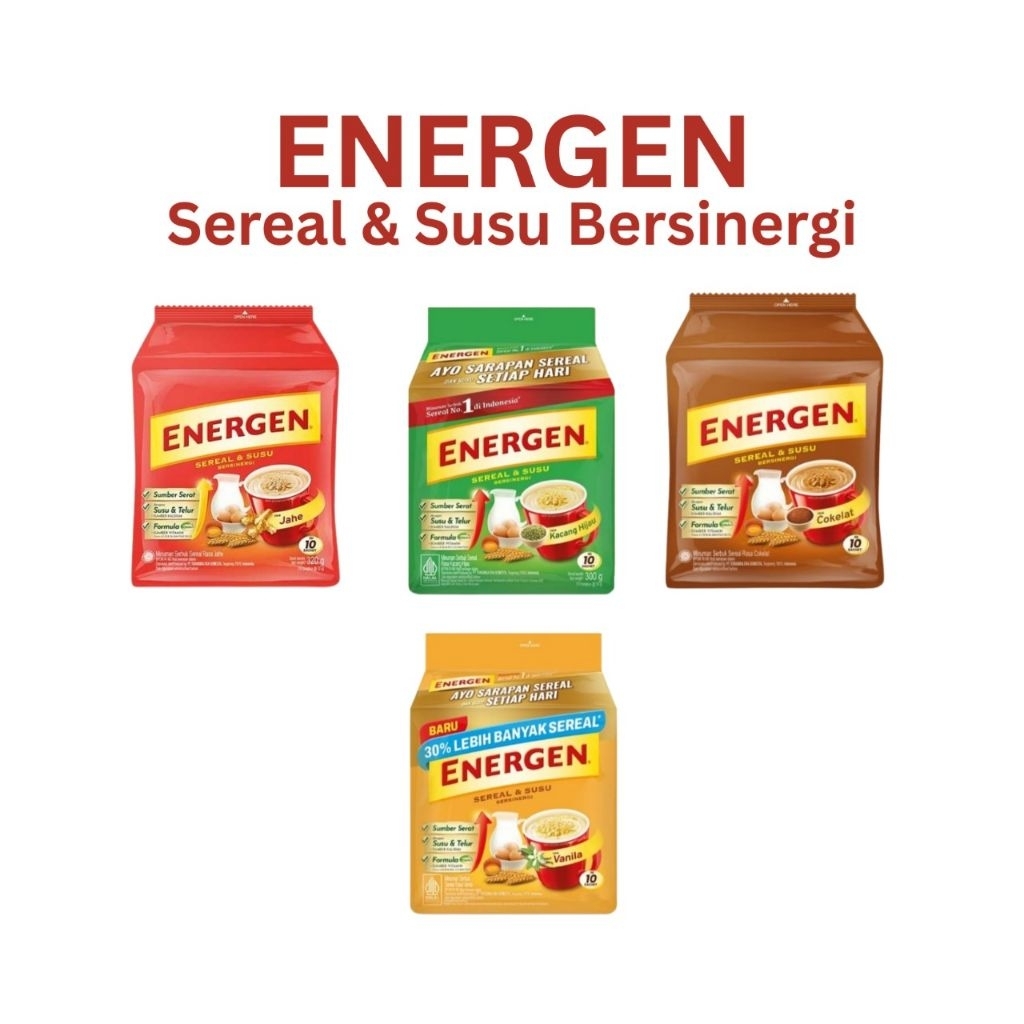 Jual ENERGEN Sereal Instan – Minuman Bergizi Rasa [Coklat / Vanila ...