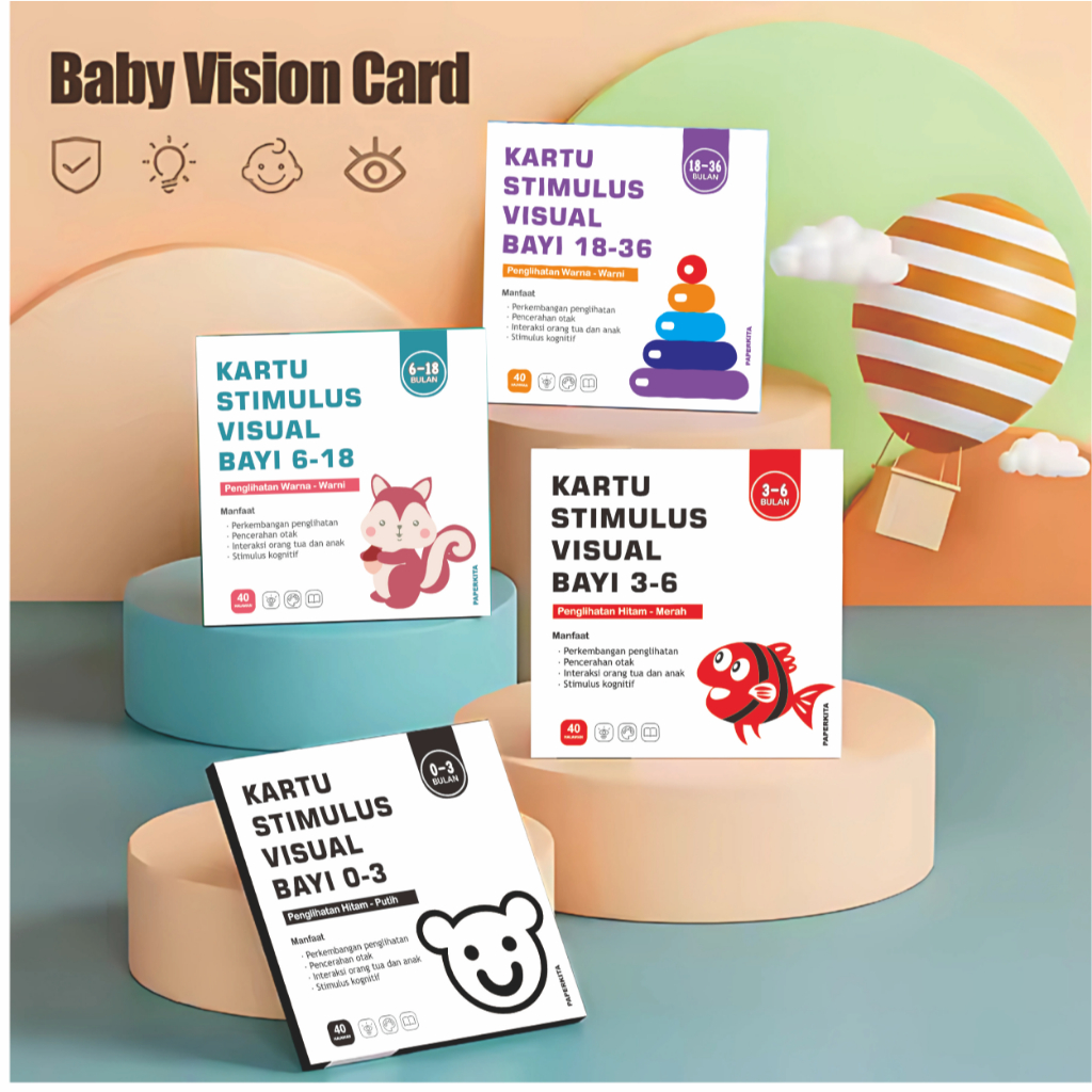 Jual Flashcard mainan Montessori Kartu edukasi pintar stimulasi visual ...