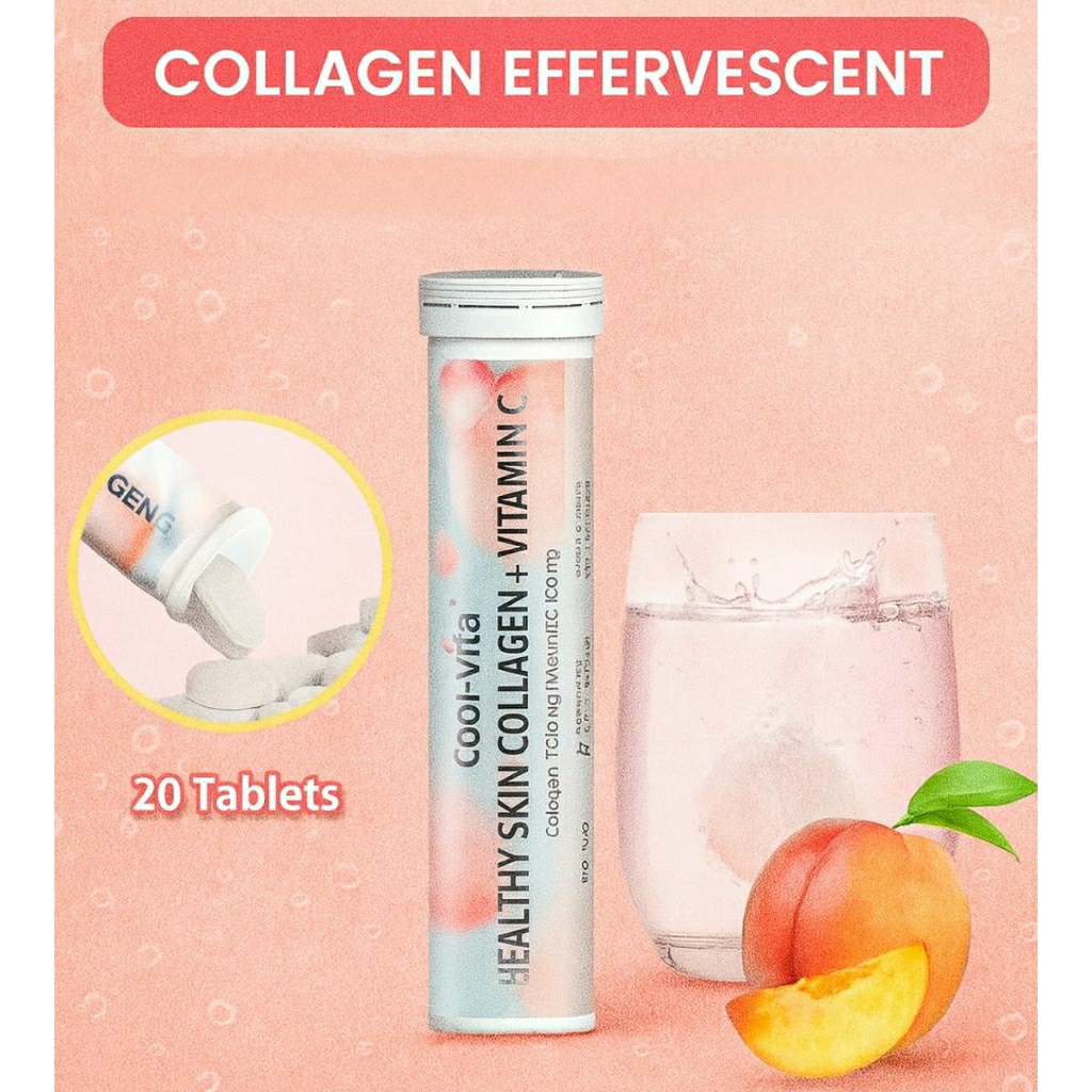 Jual CoolVita Collagen Effervescent 20 tablet Vitamin C500 Beauty Skin ...