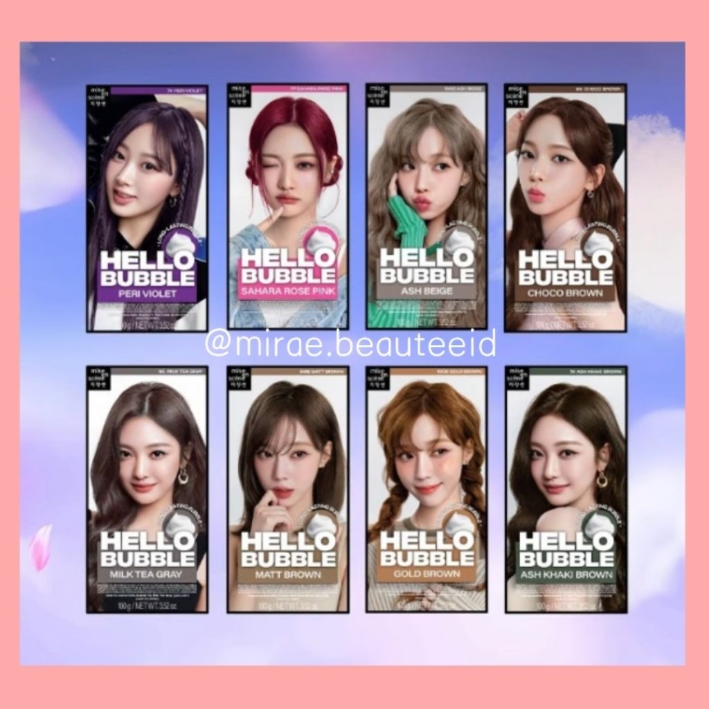Jual CAT RAMBUT KOREA HELLO BUBBLE HAIR COLORING - Pewarna Rambut Type ...