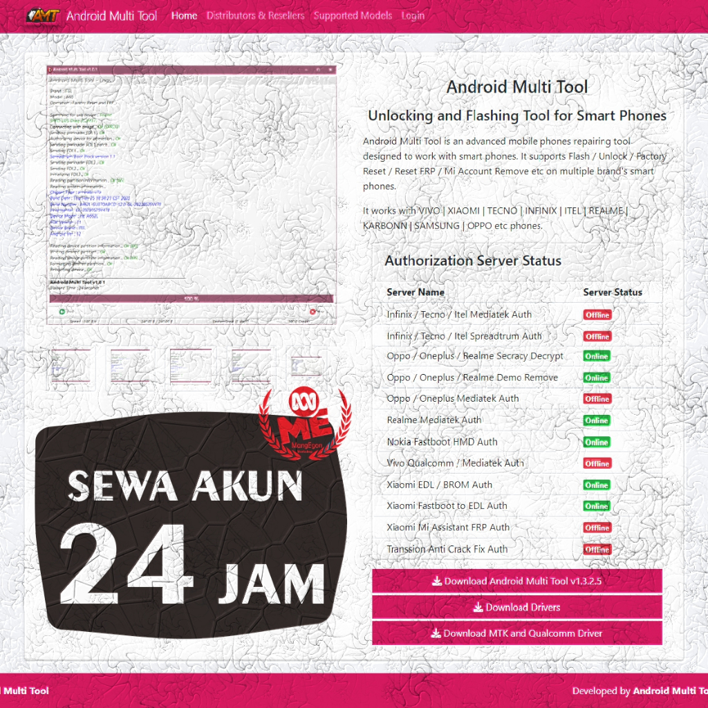 Jual RENTAL AMT | ANDROID MULTI TOOL on 24 jam | Shopee Indonesia
