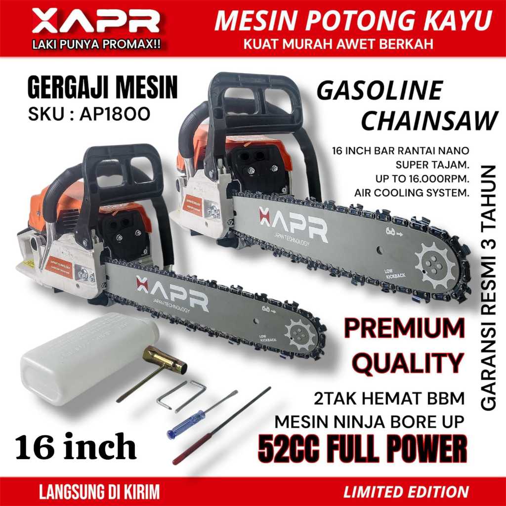 Jual Senso Chainsaw 16inch by APR JAPAN tipe AP1800 chain saw mesin ...