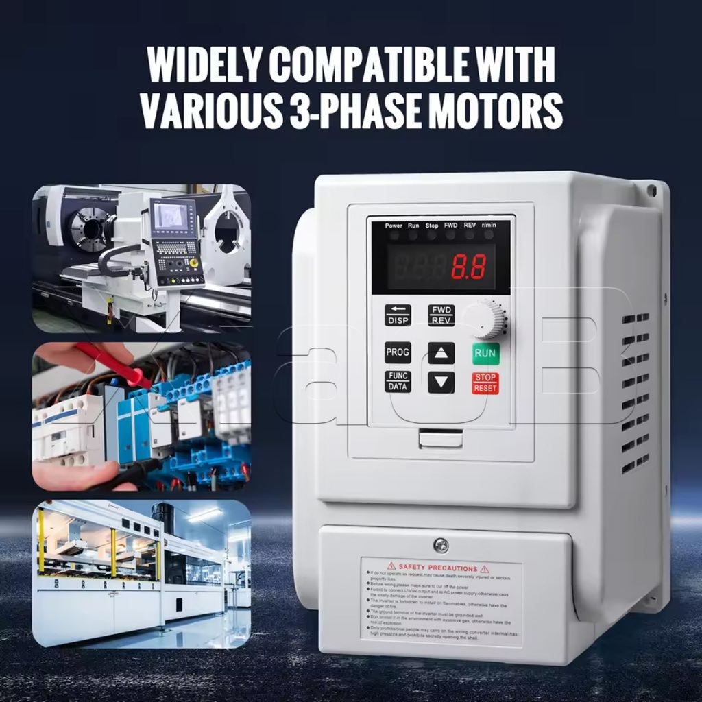 Jual ⚡Ready Stock⚡220V input 1phase 220V output 3phase 2hp 3hp 1.5kw/2.2kw/4kw Kecepatan ...