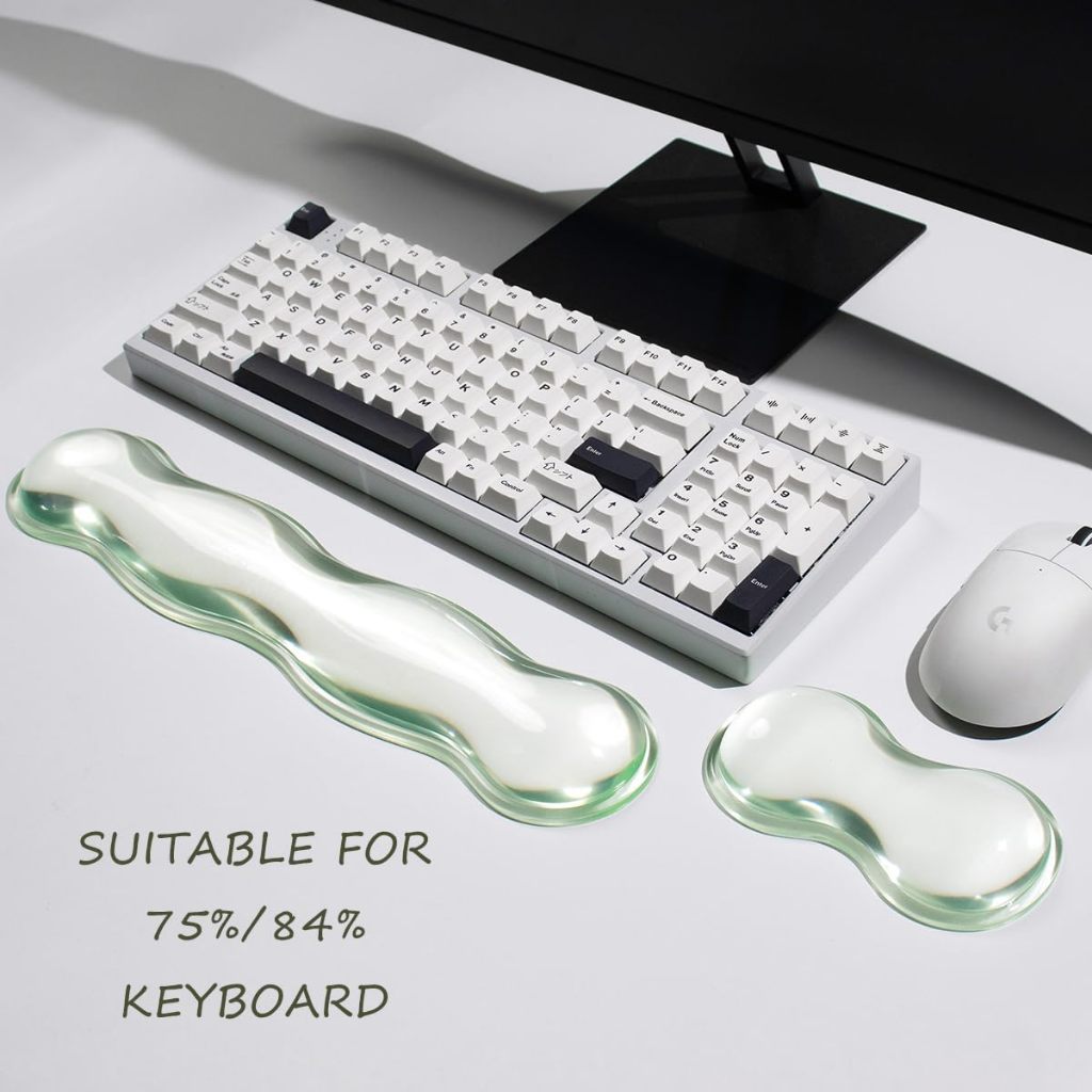 Jual Ergonomic Silicone Gel Keyboard and Mouse Wrist Rest Set Clear ...