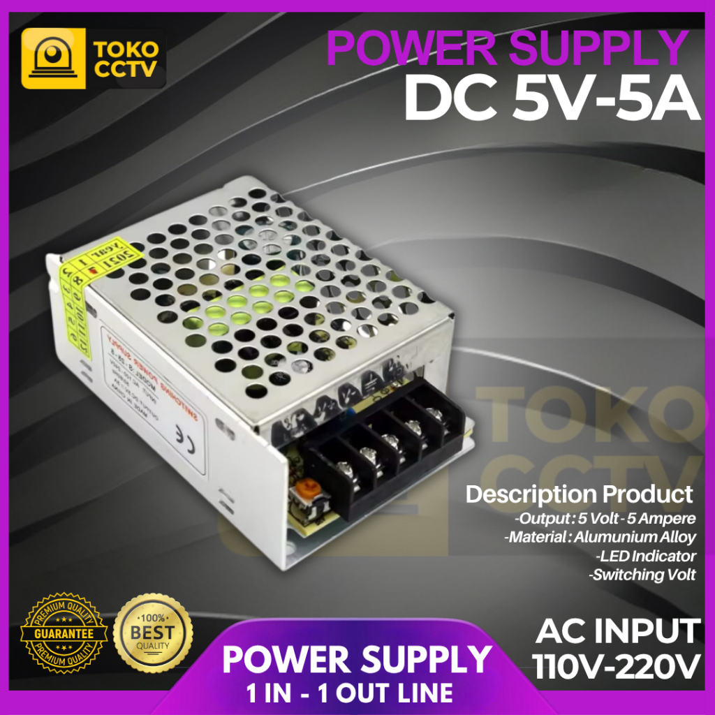 Jual Power Supply 5V 5A / PSU 5V 5A SWITCHING Body Kecil Termurah ...