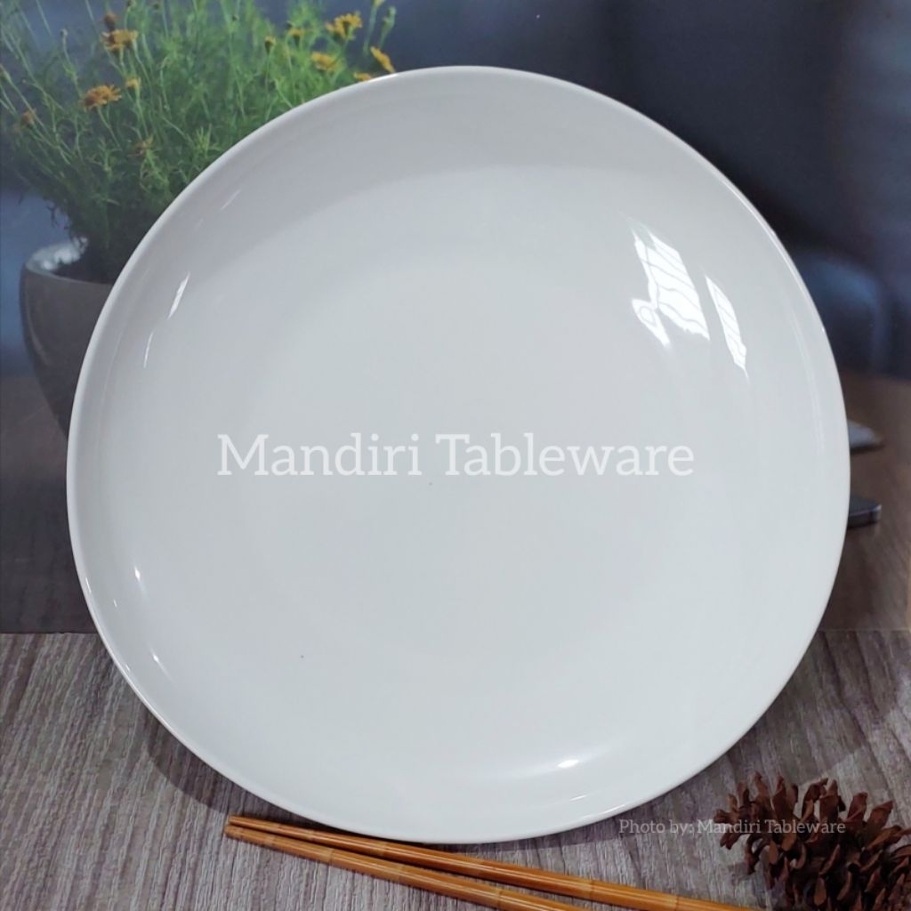 Jual 1 Pcs Piring Saji Cafe & Resto Keramik | Ukuran Jumbo 33,5 cm ...