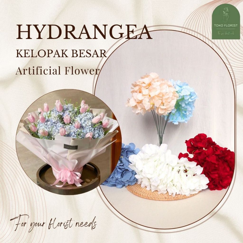 Jual ECER artificial flower HYDRANGEA KELOPAK BESAR | Shopee Indonesia