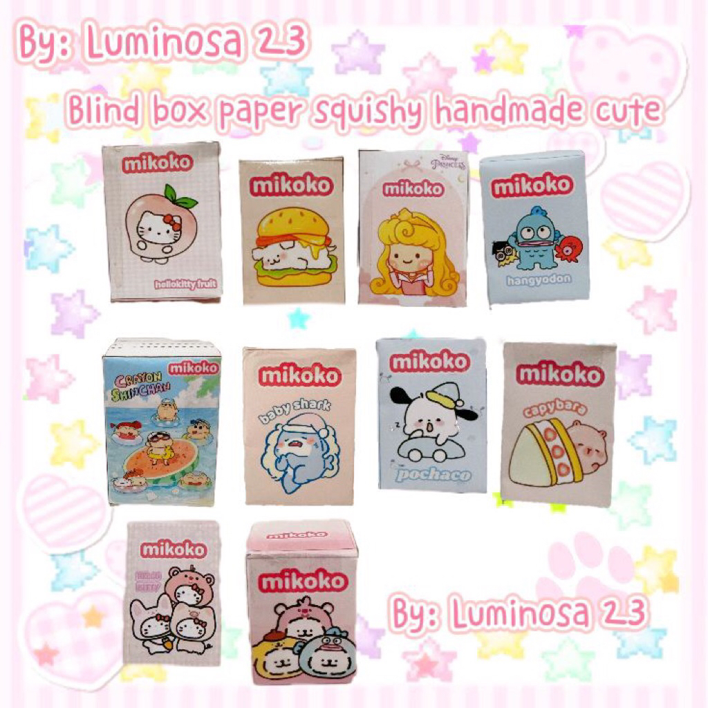 Jual full set blind box paper squishy handmade cute | Shopee Indonesia