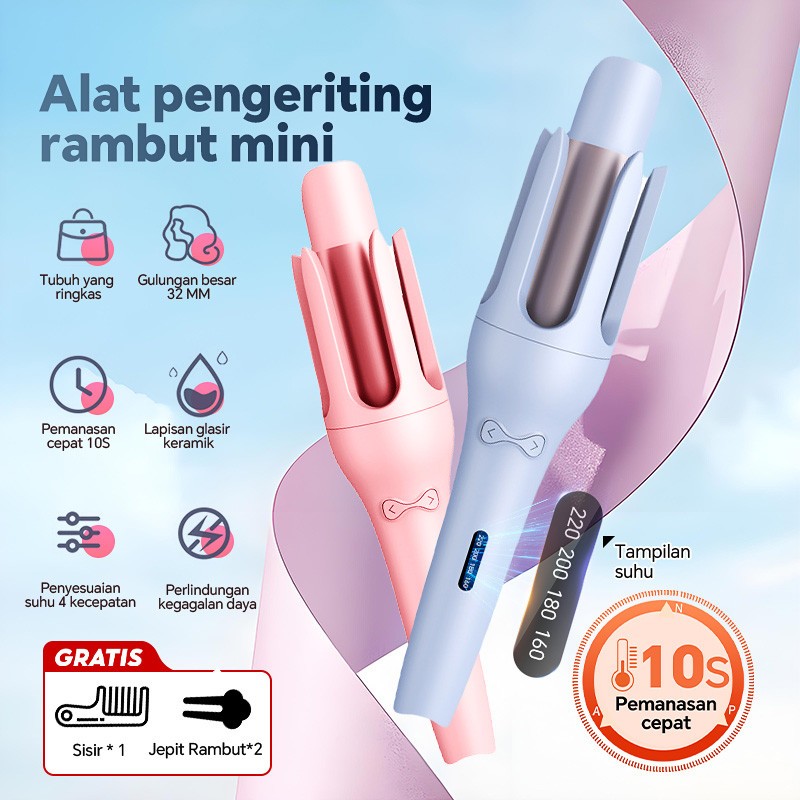 Jual Catokan curly otomatis tahan lama 32MM alat curly rambut otomatis keramik catok curly ...