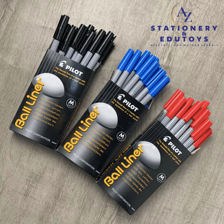 Jual Pulpen PILOT Balliner Ball Liner 0,8 mm Hitam / Biru / Merah - 1 ...
