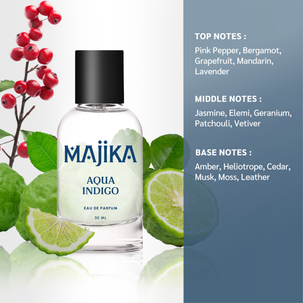 Jual MAJIKA Aqua Indigo Eau de Parfum | 30 ML | Parfum Pria Tahan Lama ...