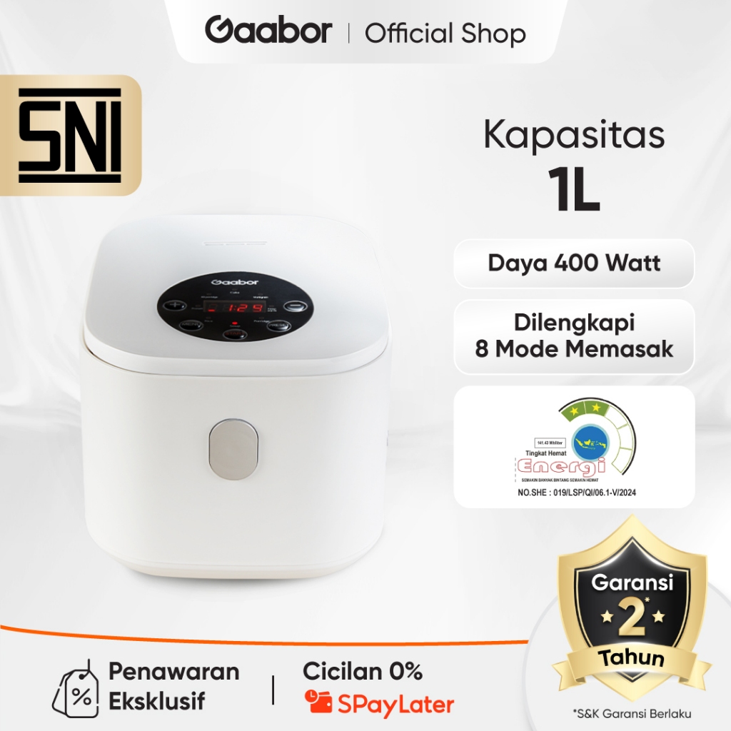 Jual Gaabor Rice Cooker Digital 1 Liter Penanak Nasi Multifungsi Anti ...