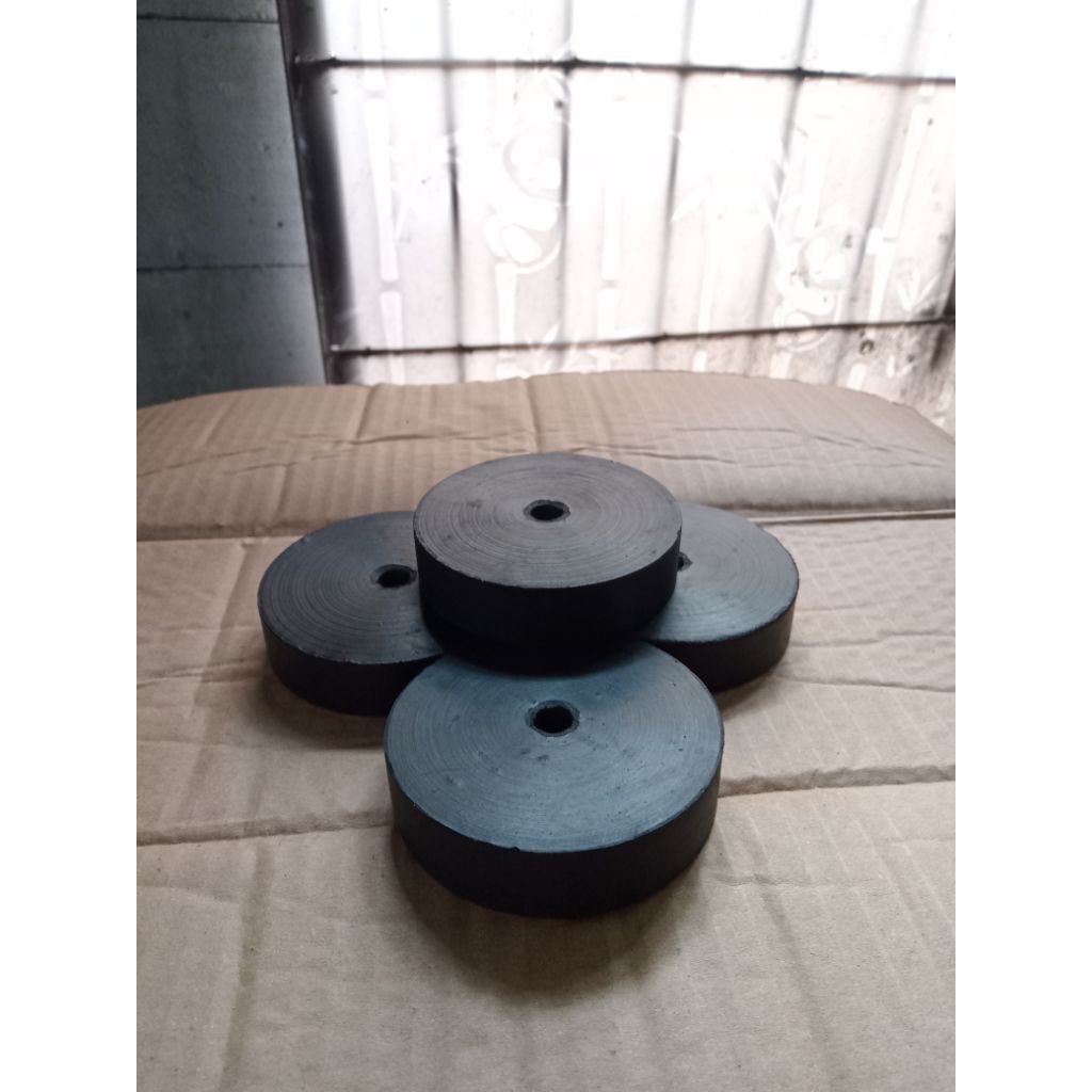 Jual 1 pcs karet kabin 80x1,5 lubang 10mm / Alas peredam getaran mesin ...