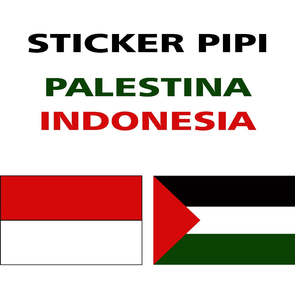 Jual STICKER PIPI PALESTINA DAN INDONESIA MERAH PUTIH | Shopee Indonesia