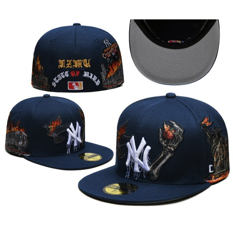 Jual Topi Snapback Fitted NY x NZMU Train Navy White Bordir Build Up ...