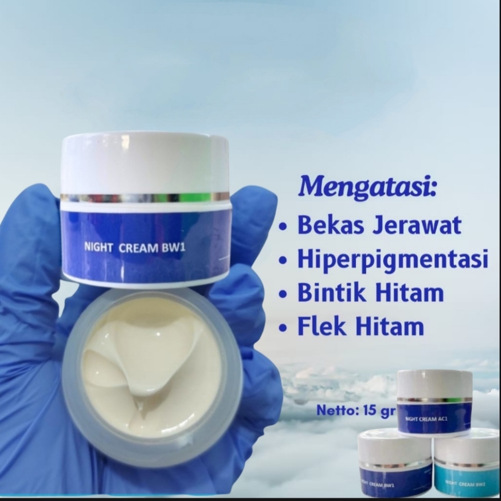 Jual Cream malam bw Moisturizer Mencerahkan Pemutih Kulit Gel Pelembab ...