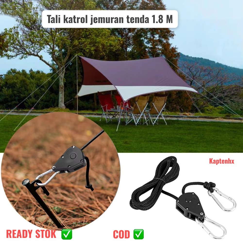 Jual Tali katrol guyline pulley adjustable untuk flysheet tenda jemuran ...