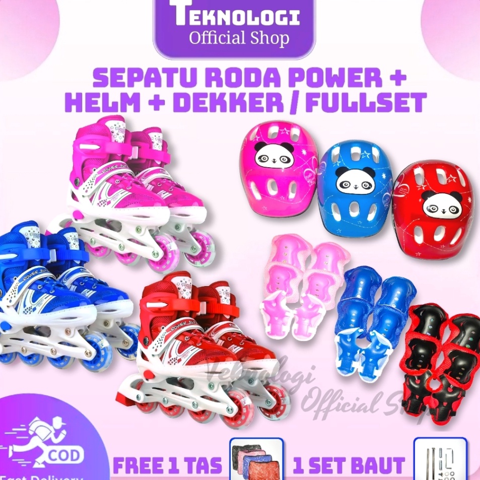 Jual PROMO Sepatu Roda Anak POWER Inline Skate FULLSET Sepatu Roda ...