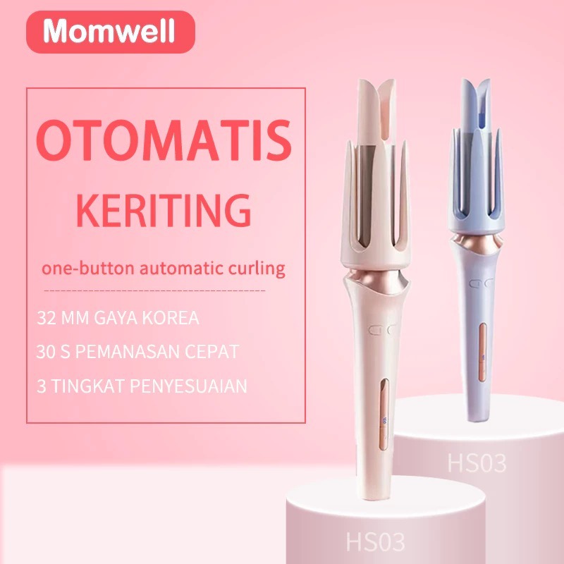 Jual Momwell - Catokan Curly Otomatis HS03 Tahan Lama 32mm Catokan Keriting Hair Curly Styler ...