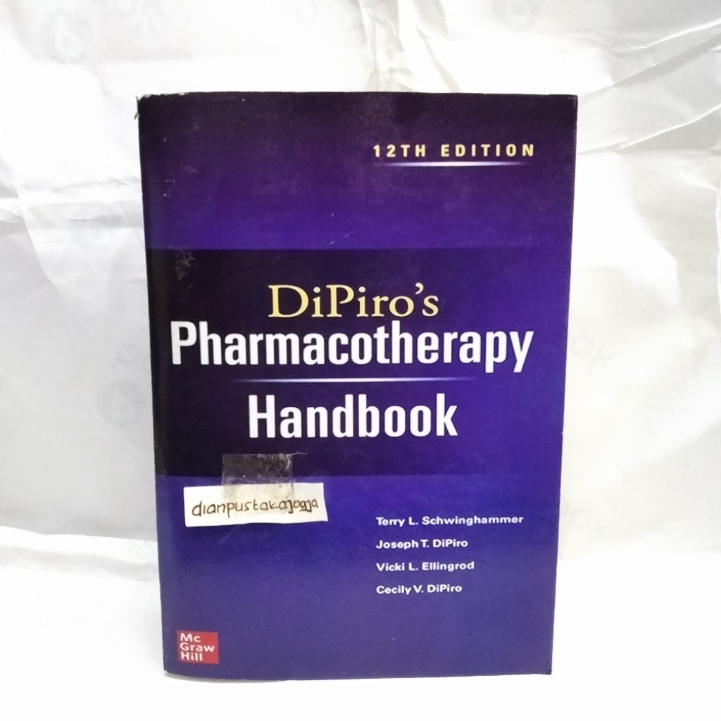 Jual BUKU DIPIRO ( FARTER ) PHARMACOTHERAPY HANDBOOK 12 TH EDITION ...