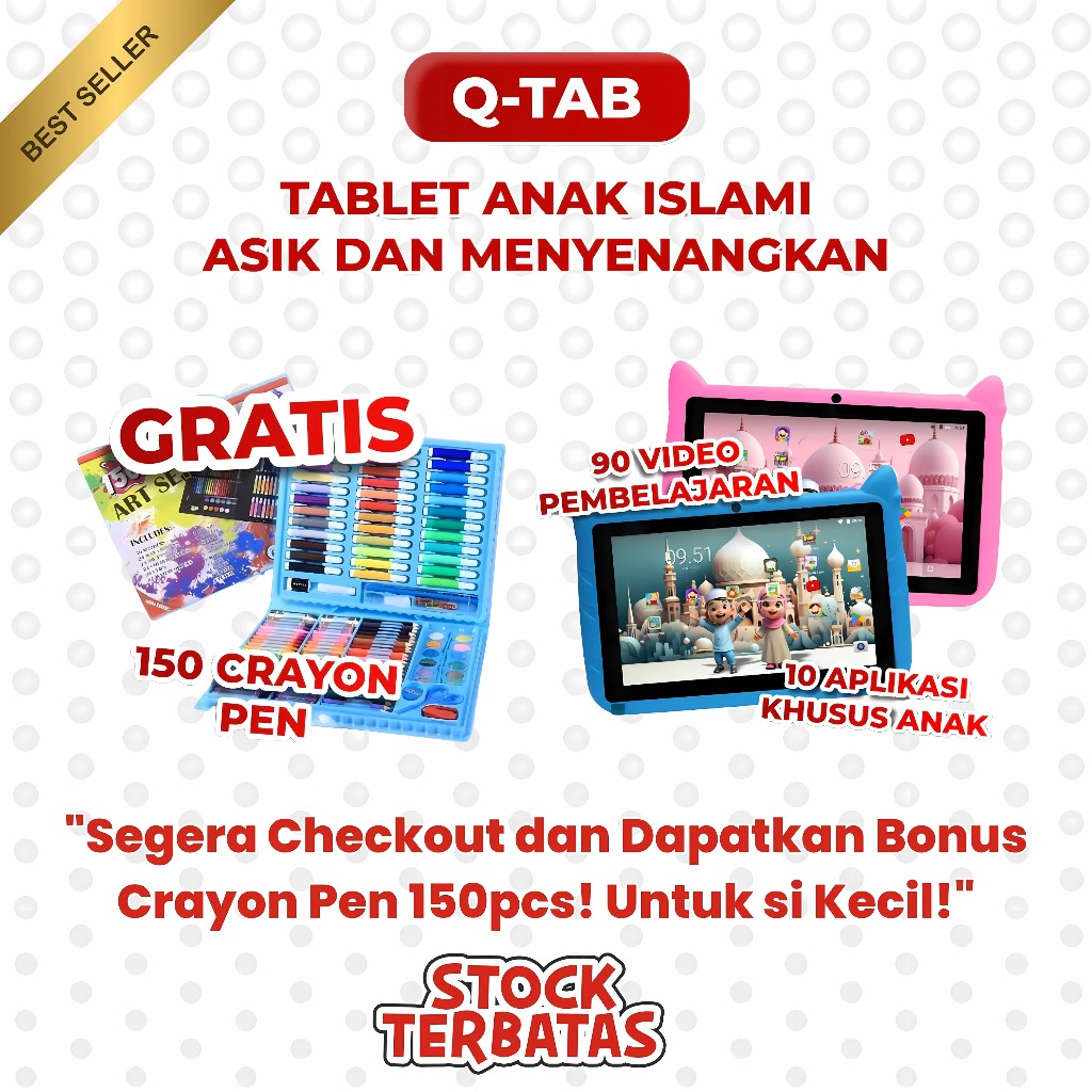 Jual New Mode Q-Tab Quran Tablet Edukatif Anak AlQuran Al-Quran Digital ...