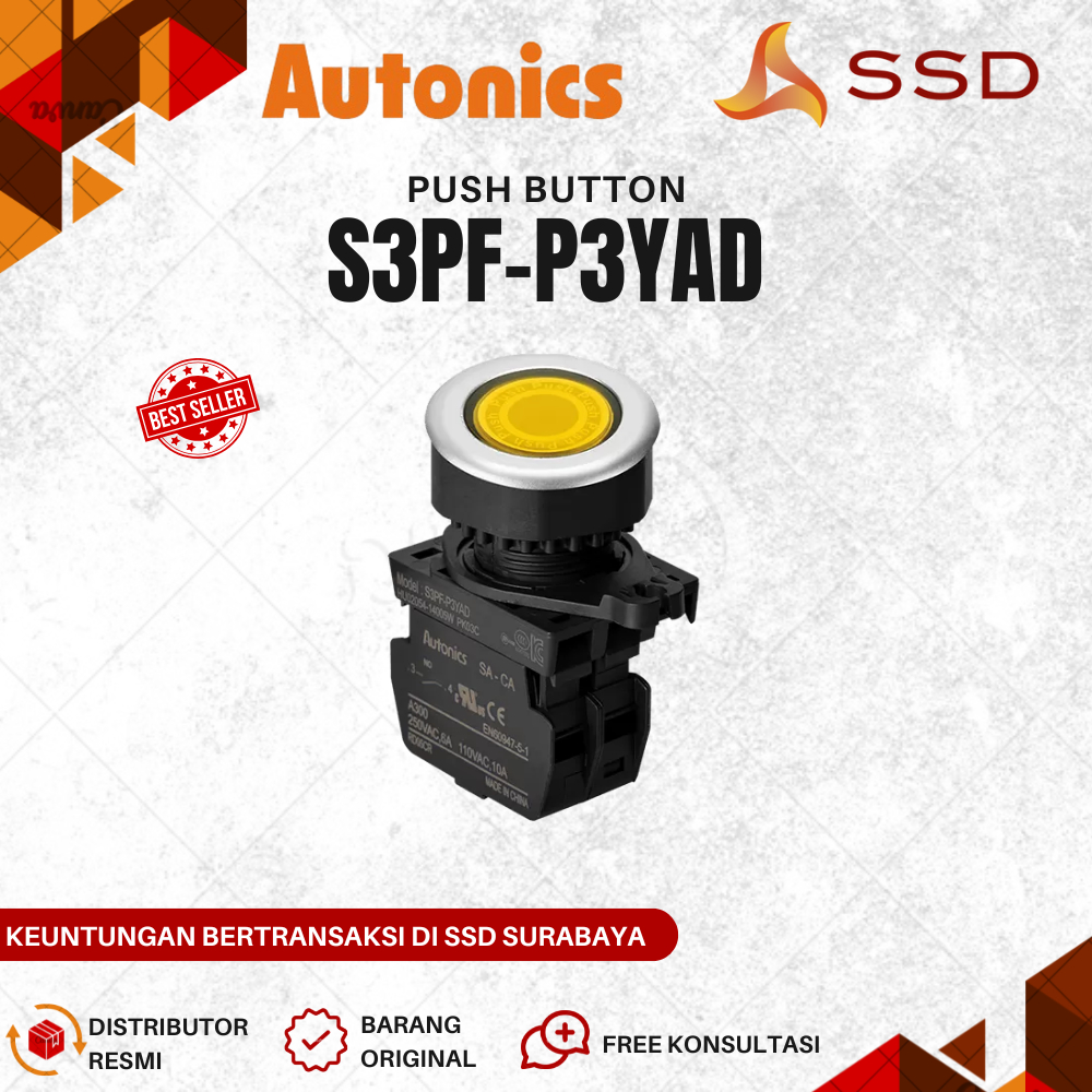 Jual Illuminated Push Button Autonics S3PF-P3YAD | Shopee Indonesia