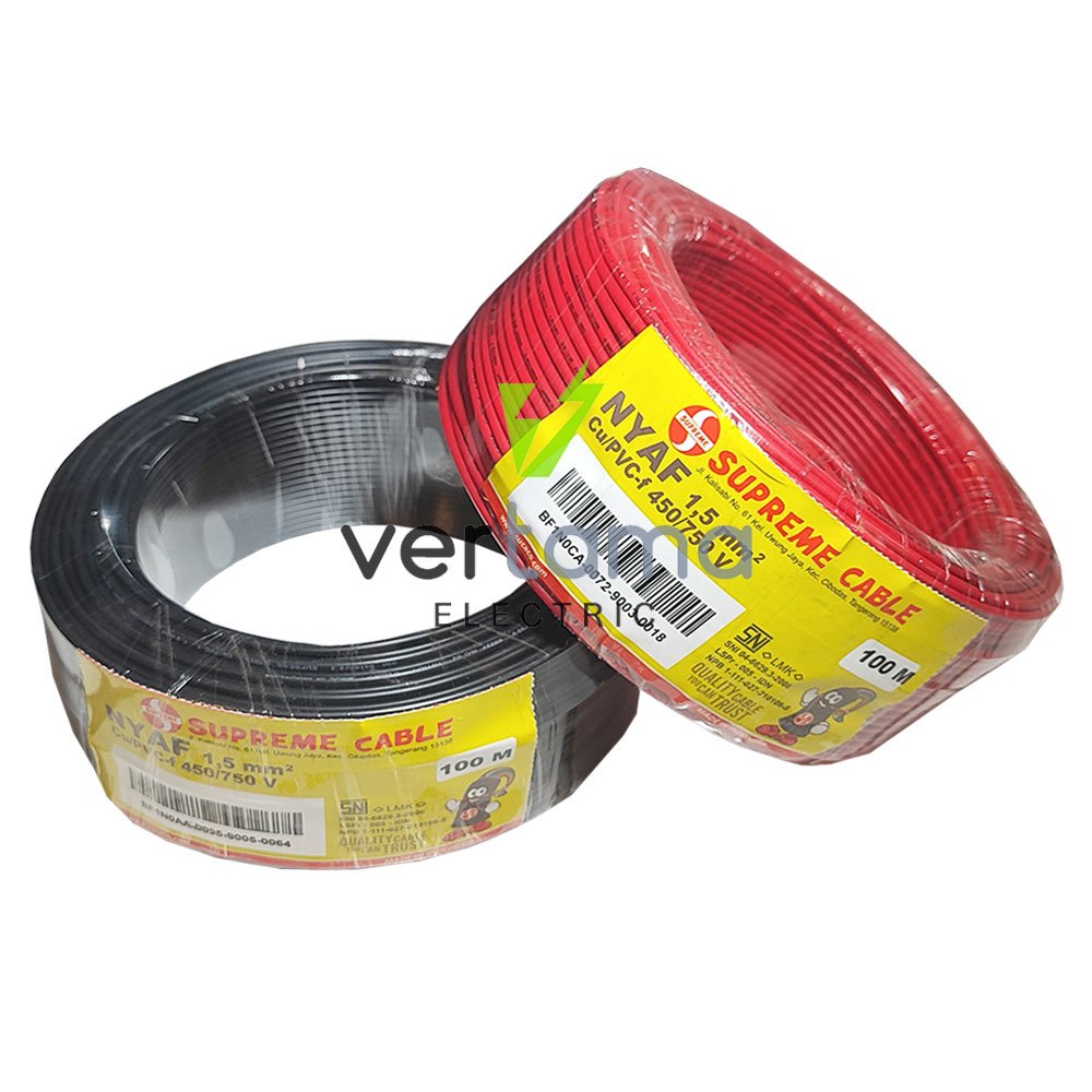 Jual Kabel Listrik Serabut NYAF 1.5mm Supreme Roll 100 Meter | Shopee Indonesia