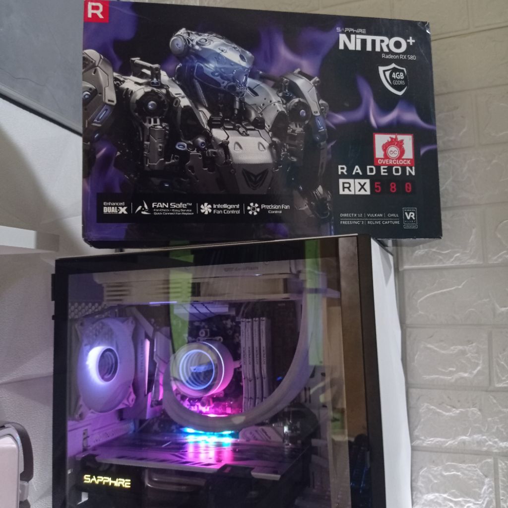 Jual RX 580 Sapphire Nitro fullset | Shopee Indonesia
