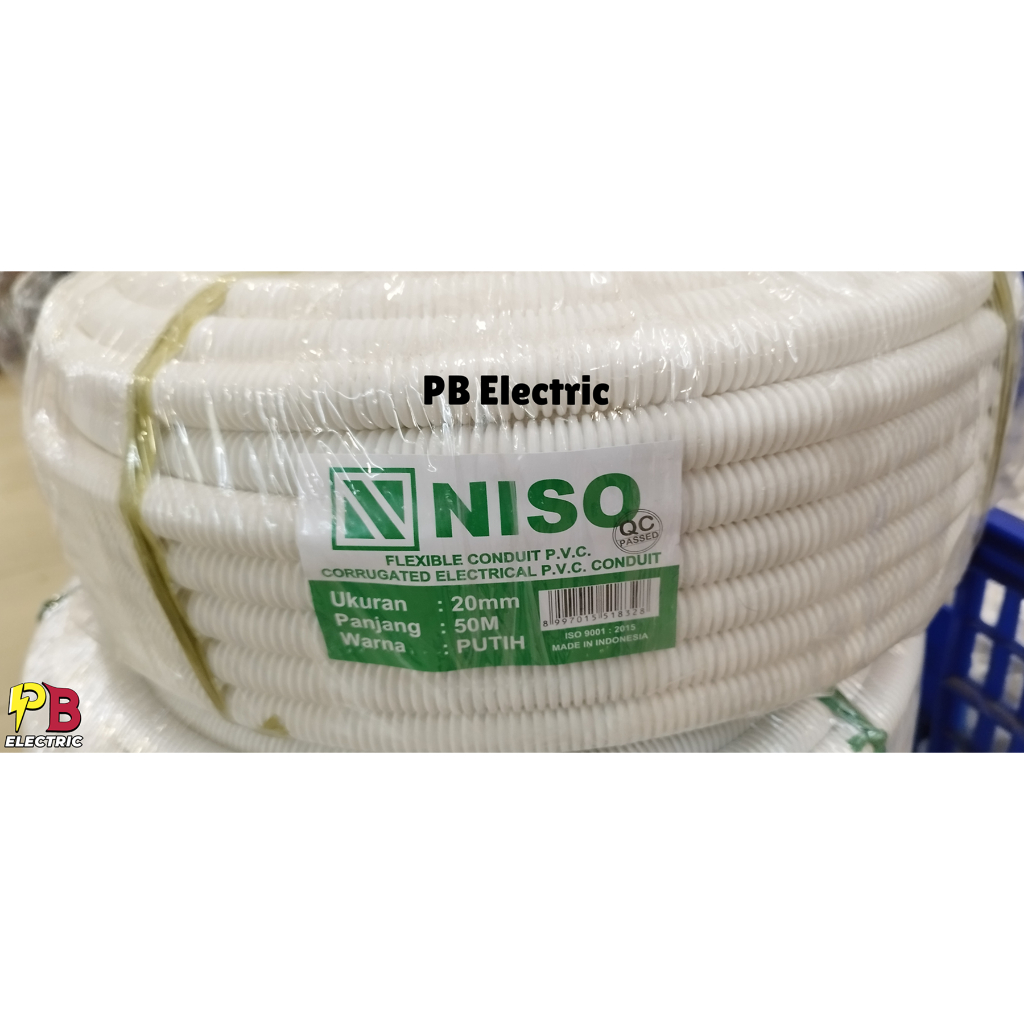 Jual Flexible Conduit PVC 20 mm Niso / Flexible Conduit 20mm Merk Niso ...