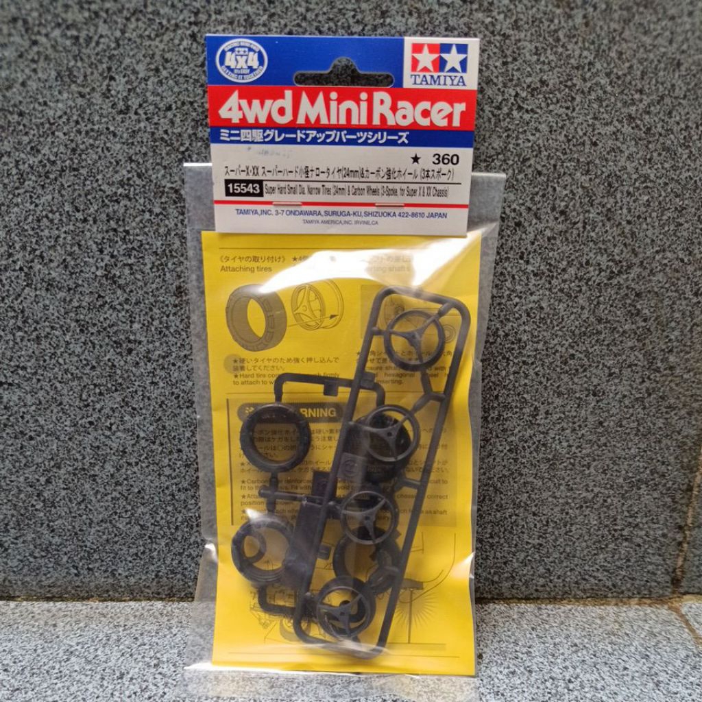 Jual Tamiya 15543 Super Hard Small Dia. Narrow Tires (24mm) & Carbon ...