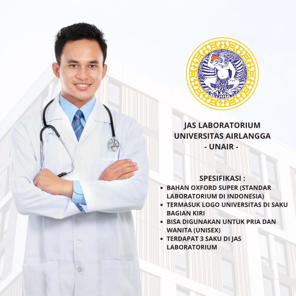 Jual Jas Laboratorium UNAIR Universitas Airlangga Bahan Oxford Super ...