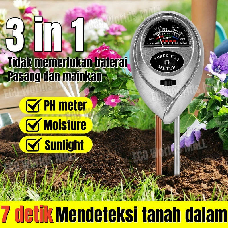 Jual Ph meter tanah alat pengukur pengecek ph tanah pertanian akurat 3 ...