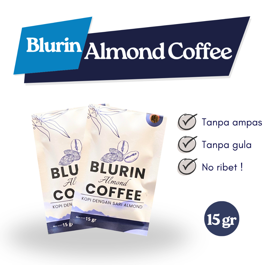 Jual BLURIN ALMOND COFFEE | KOPI SUSU ALMOND | KOPI SUSU TANPA GULA ...