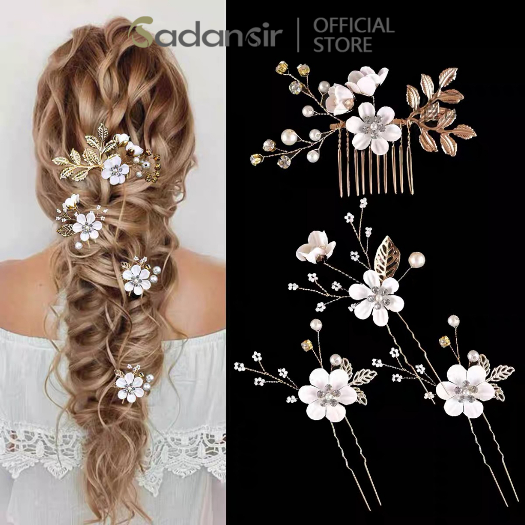 Jual Sadansir Jepit Rambut Bunga Pengantin Mutiara Headpieces Kecil ...