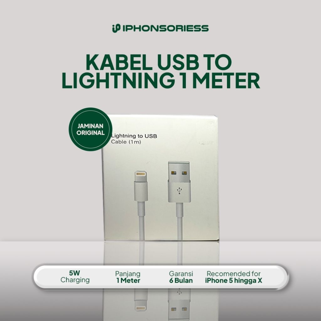 Jual Garansi 6 Bulan - Charger Kabel IP 5W Kabel USB to Lightning 1 ...