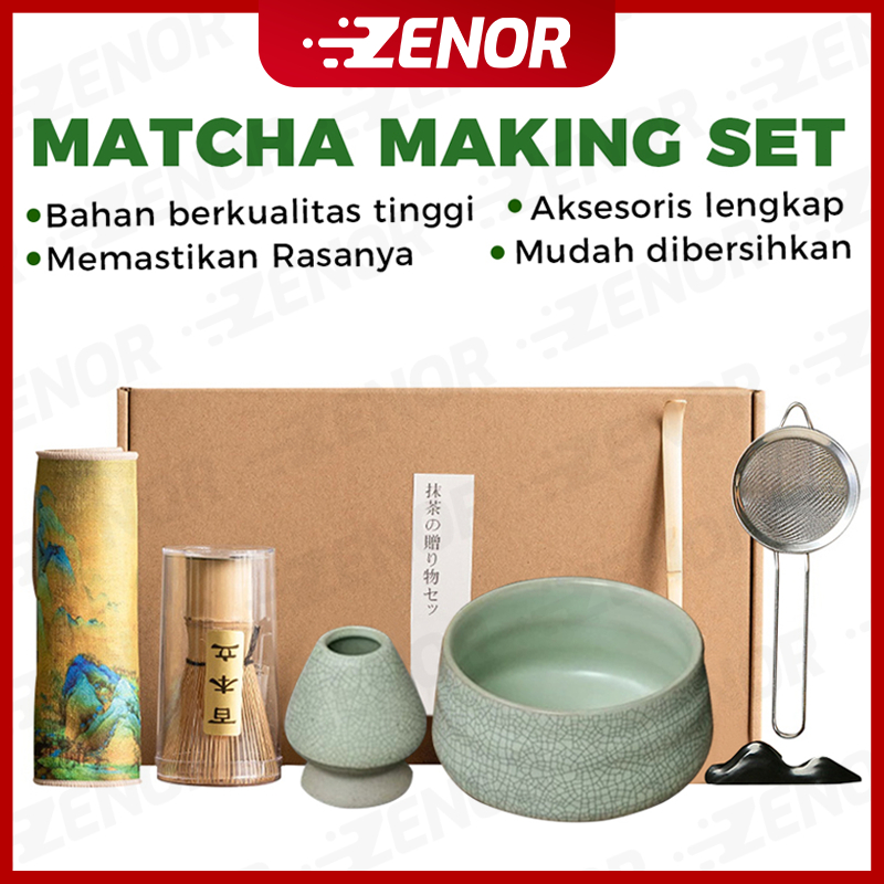 Jual ZENOR Set Alat Pembuat Matcha Makanan 7Pcs Alat Matcha Making Set ...