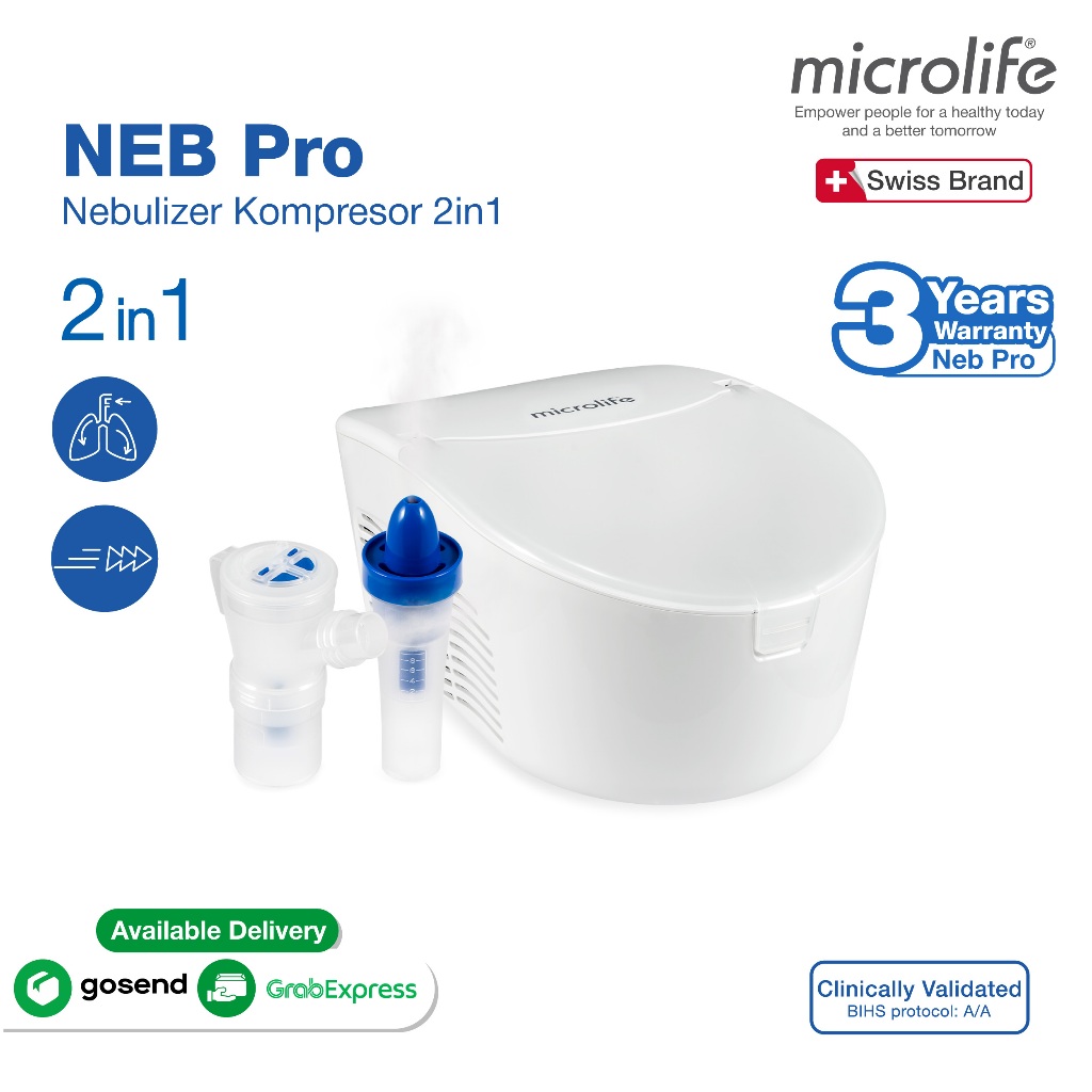 Jual MICROLIFE Nebulizer Compressor NEB Pro / Alat Terapi Uap ...