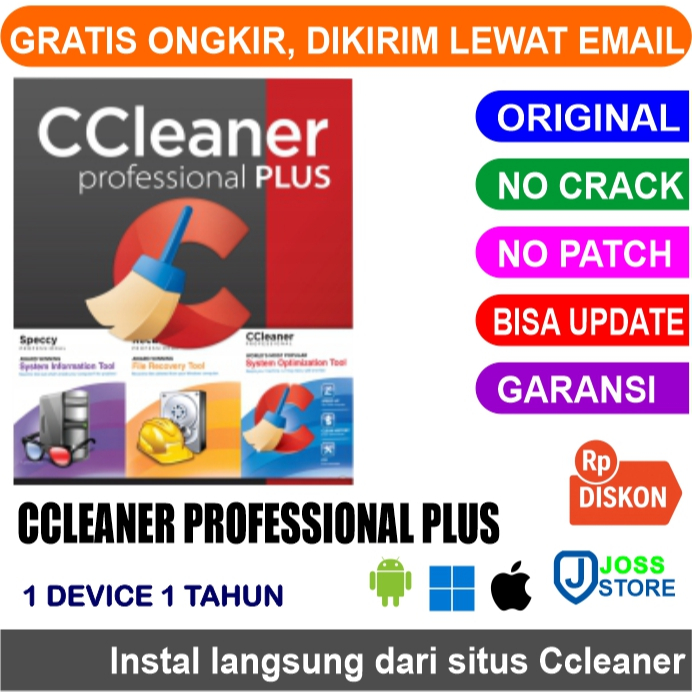Jual CCLEANER PROFESSIONAL PLUS untuk MAC, PC and ANDROID, 1 DEVICE 1 ...