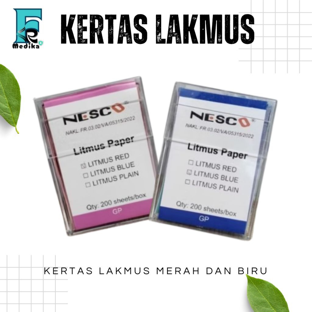 Jual Kertas Lakmus Merah dan Biru / Litmus Paper NESCO (Eceran Per ...