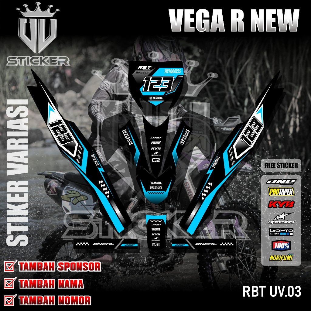 Jual (COD) TERBARU Sticker Striping RBT Vega R New Semifull Stiker ...
