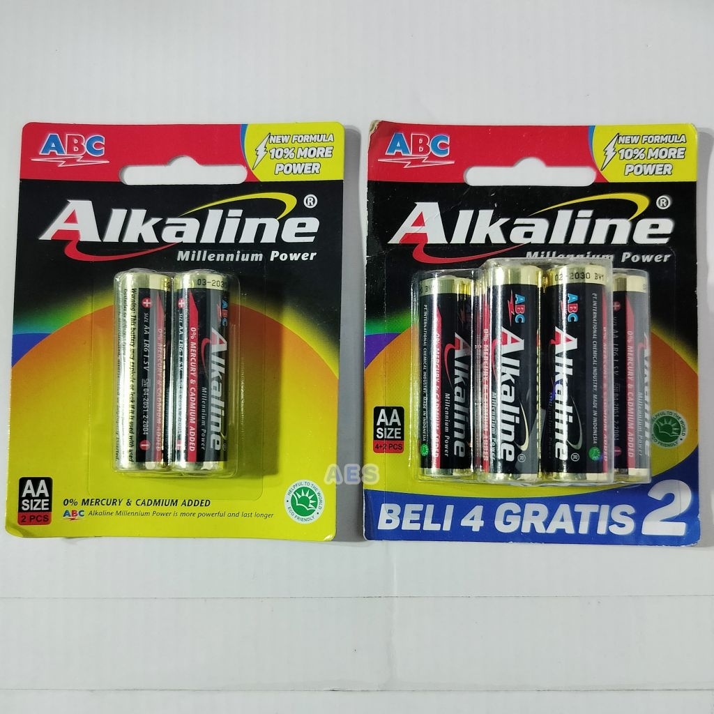 Jual Baterai / Batre ABC Alkaline AA / AAA / 9V | Shopee Indonesia