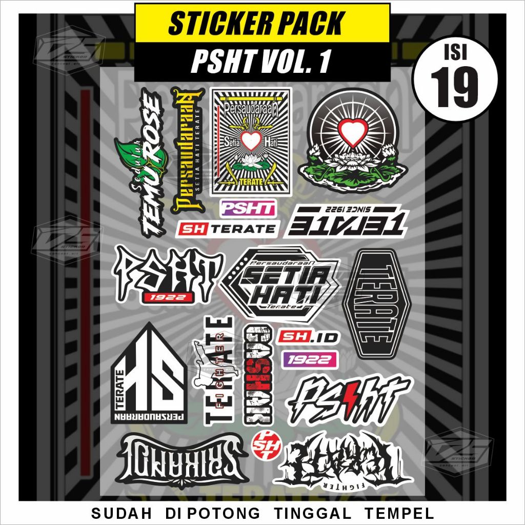 Jual STIKER PSHT TERATE ISI 19pcs Vol.1 Putih | Shopee Indonesia