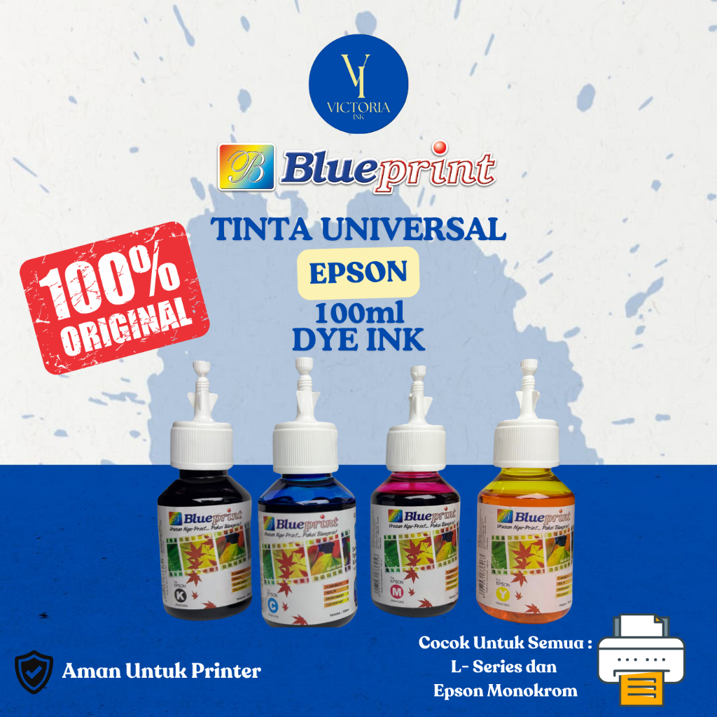 Jual Tinta Refill EPSON 100ml Tinta BLUEPRINT For Epson 100ml Tinta Refill Universal Epson 003 ...